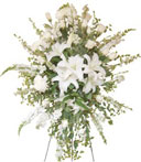 Just Flowers - item: Cherished Memories Standing Funeral Spray